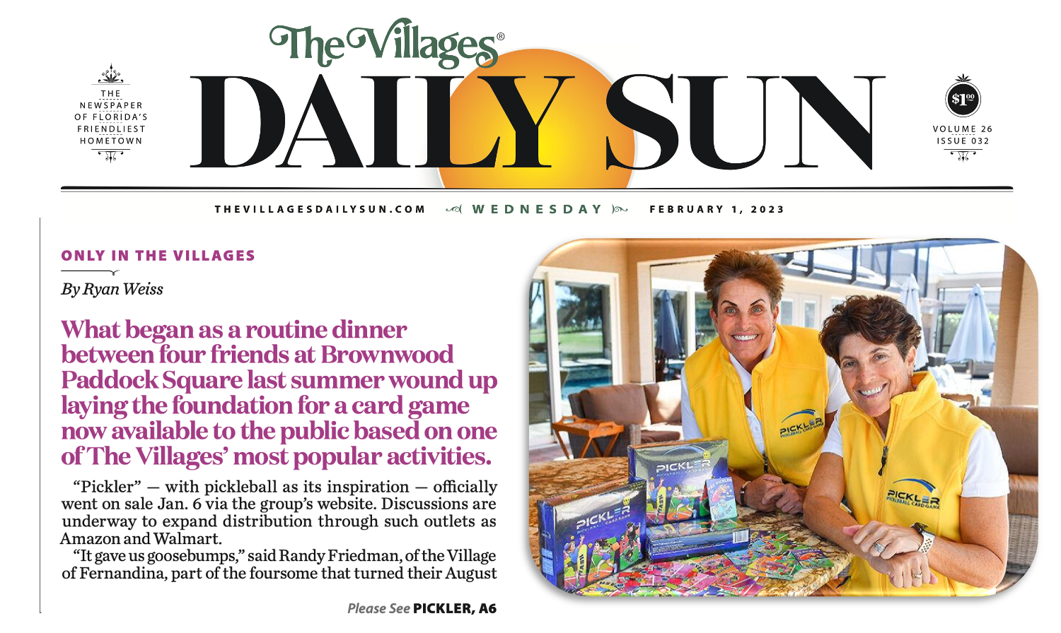 Villagers invent pickleball-themed card game called Pickler - Pickler ...